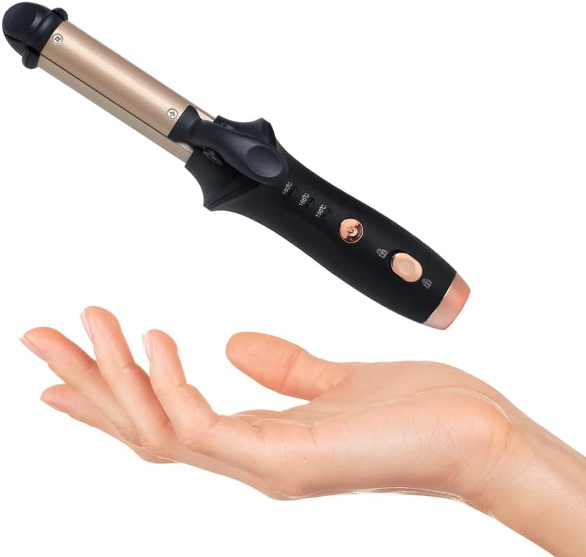 Cordless Hair Curler,TANSHINE 2 in 1 Travel Mini Hair Tongs for Short ...