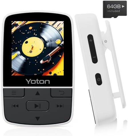 YOTON MP3 Player with Bluetooth 5.2, 64GB Storage, Mini HiFi Music ...