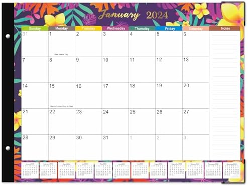 Nekmit Large Desk Calendar 2024 with Desk Protecting Pad, Runs From Now ...