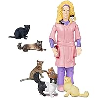 Amazon.com: Accoutrements Crazy Cat Lady Action Figure Multicolored, 8 ...