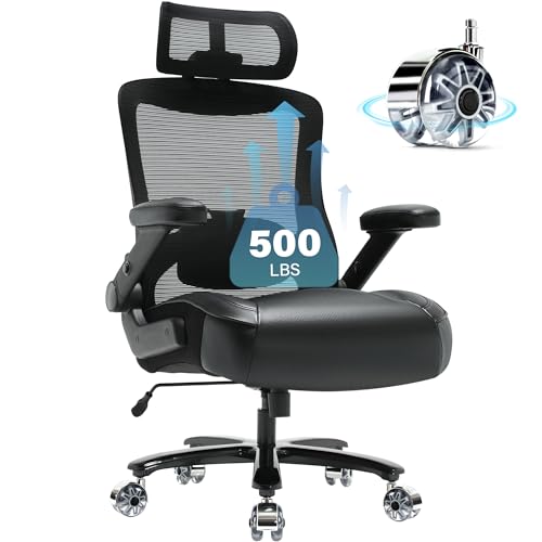 Big and Tall Office Chair 500lbs- Ergonomic Mesh Desk Chair with ...