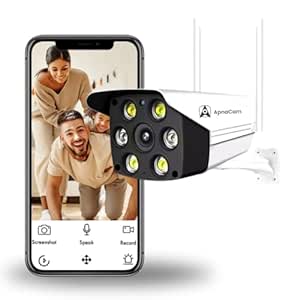 Buy ApnaCam 3MP 4G Sim Based Wireless Outdoor Bullet CCTV Camera for Home, Office, Remote Area ...
