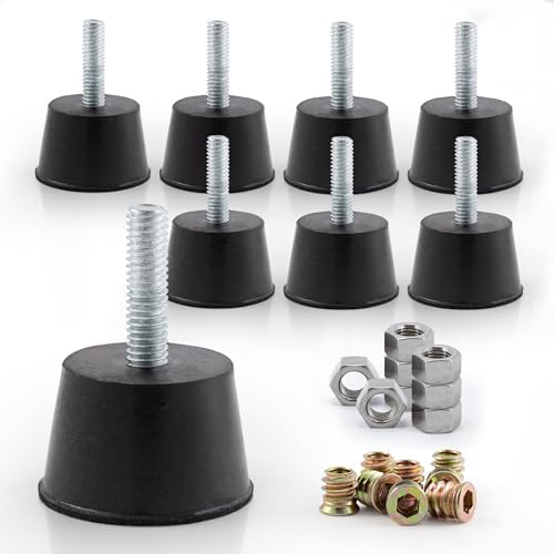 NEWBYTEK M6 Thread Rubber Furniture Leveling Feet Screw in Threaded ...
