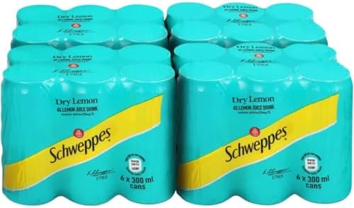 Schweppes Dry Lemon Soft Drink Cans 300 ml (Pack of 24) : Amazon.co.za