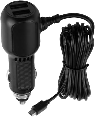 Dash Cam Power Lead Cable Mini USB Car Charger 12V to 5V Adapter with 2 ...