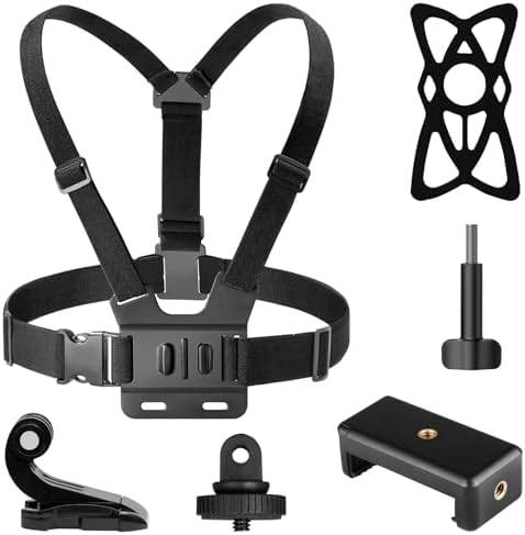 Amazon.com : AKASO Adjustable Chest Strap Action Camera Accessories Kit ...
