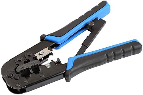 VRish Modular Plug Crimper Dual-Modular 2-in-1 Crimping Tool LAN Cutter ...