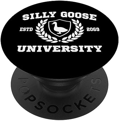 Amazon.com: Silly Goose University Funny Meme Mens Womens PopSockets ...