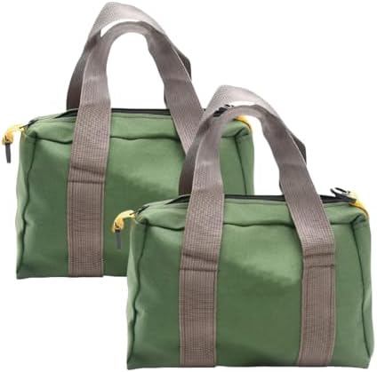 BLIRITEL 2 Pack Small Tool Bags, 14'' Wide Mouth Tool Bag, Canvas Tool ...