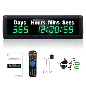 YZ Digital 999 Days Countdown Timer, Count Up/Count Down Clock, 13.7 ...