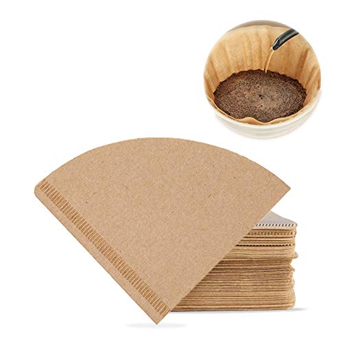 Coffee Filter Paper,40 Pcs V60 Coffee Filters Size 2, 1-4 Cups Natural ...