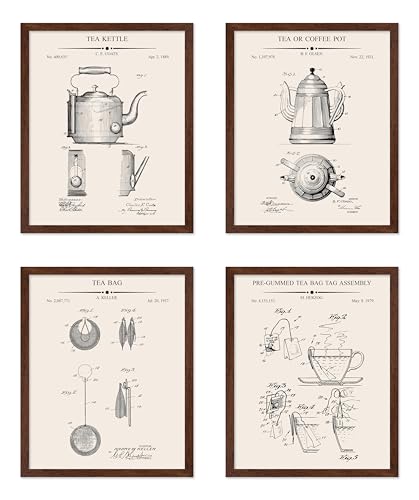 Amazon.com: Monem Art 4-Piece Tea Kettle Patent Print - Blueprint ...