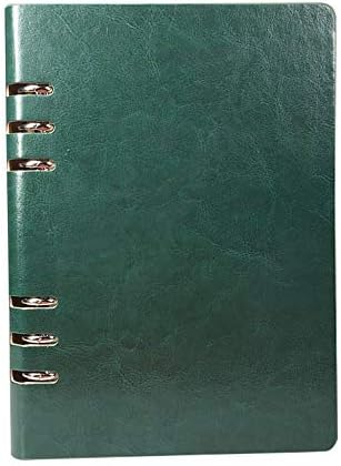 Amazon.com : A5 Classic Refillable Notebook Loose Pocket Leather 6 ...