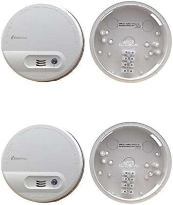 Set of 2 x Kidde KF10 Ionisation Smoke Alarms (Mains / 9 Volt Battery ...