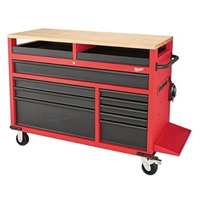 Buy Milwaukee 48-22-8552 52-Inch 11-Drawer Mobile Work Bench with Wood ...