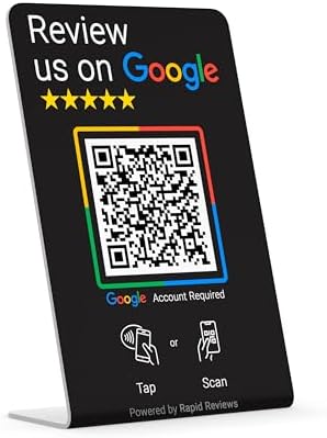Review us on Google Stand, QR Code & NFC Contactless- Tap to Review ...