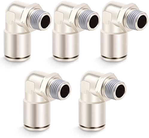 ERGAOBOY 5 Pcs 6mm Tube OD x 1/4" BSP Male Thread Elbow Push to Connect ...