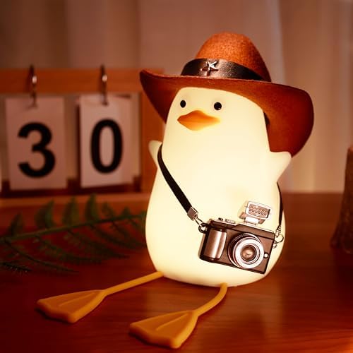 Cowboy Duck Night Light, Benson Duck lamp, Anywin Cute Duck Light with ...