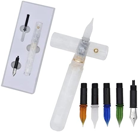 SIPLIV Resin Acrylic Multifunctional Dual-Purpose Pen Glass Dip Pen ...