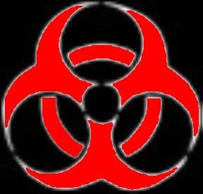 Amazon.com: 3" BIOHAZARD RED reflective vinyl decal sticker for any ...
