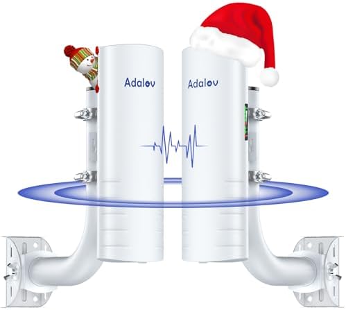 Amazon.com: Wireless Bridge with 2 Bracket Mounts, 3KM 5.8G Point to ...