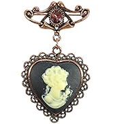 Amazon.com: Gyn&Joy Vintage Jewelry Crystal Rhinestones Lady Cameo ...