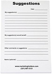Amazon.com : FixtureDisplays® 10 Packs of 25 Suggestion Cards ...