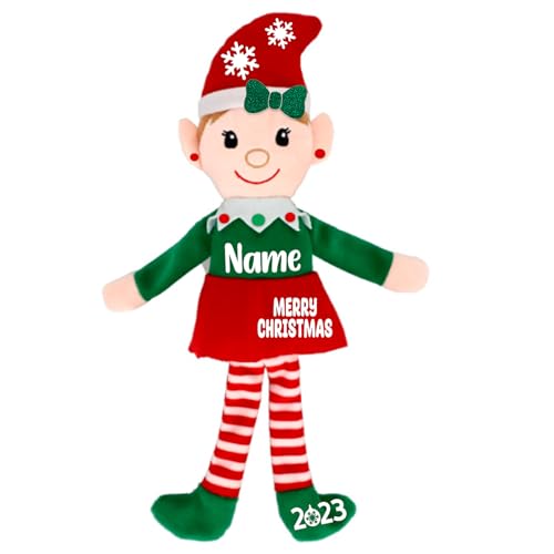 Amazon.com: Custom Elf, Custom Christmas Elves, Elf Doll Plush Dolls ...