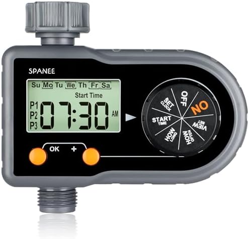 Water Timer, Digital Programmable Sprinkler Timer with Manual/Auto Mode ...