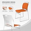Amazon.com: VINGLI Stackable Chairs Set of 8, Stacking Office Chairs ...