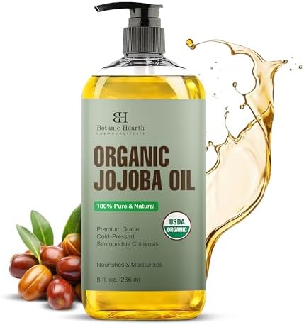 Amazon.com : Botanic Hearth USDA Organic Jojoba Oil 8 Fl Oz |100% Pure ...