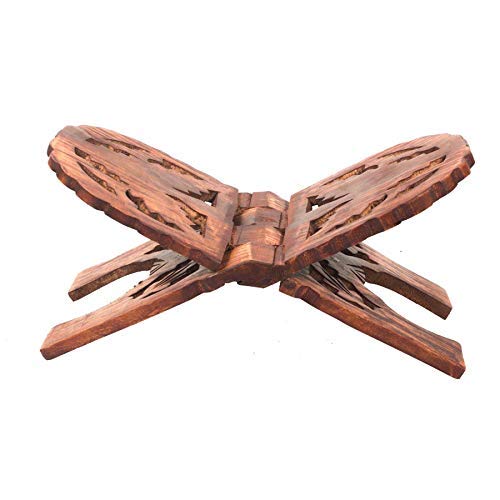 Klassic Wooden Hand Crafted Foldable Holy Book Stand (Geeta, Quran ...