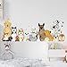 Amazon.com: Pet Wall Stickers Peel and Stick Puppy Dog Wall Decals Cute ...