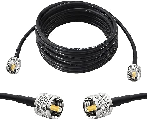 Amazon.com: Anina PL259 CB Coax Cable-15FT Male PL259 Coaxial Cable ...