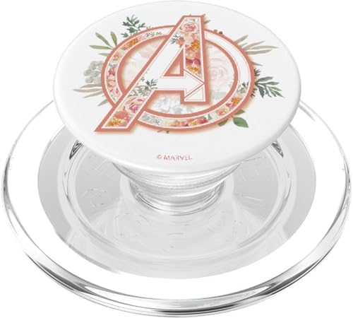 Amazon.com: Marvel Avengers Floral Logo PopSockets MagSafe PopGrip for ...