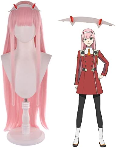 Amazon.com: Soyusunny Long Pink Straight Cosplay Wig Costume Halloween ...