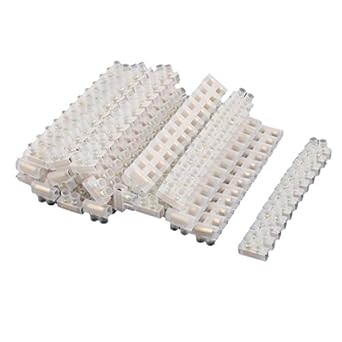 IIVVERR 20 Pcs 380V 20A 1-2.5mm2 Cable 2 Row 12 Ports Barrier Terminal ...