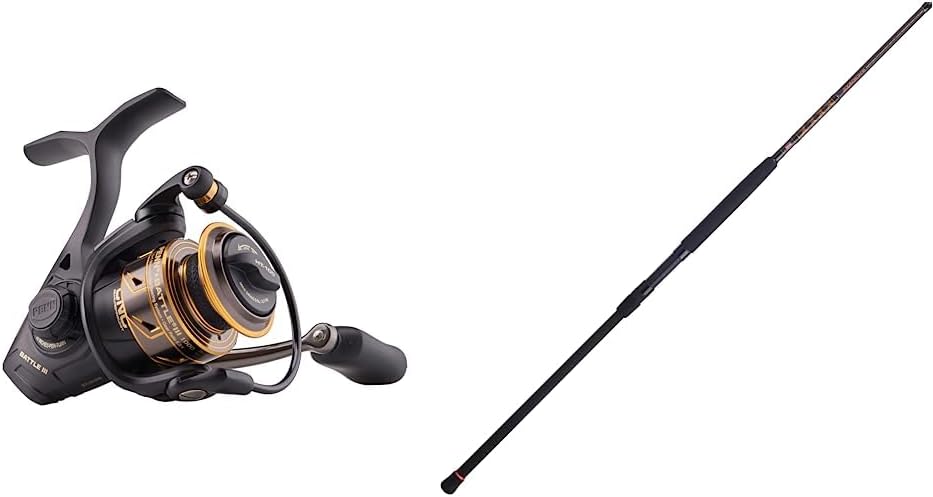 Amazon.com : PENN Battle III Spinning Reel and PENN Squadron III Surf ...