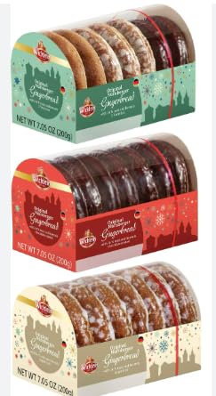 Amazon.com: Wicklein Nurnberger Lebkuchen Cookies & Gingerbread, Three ...