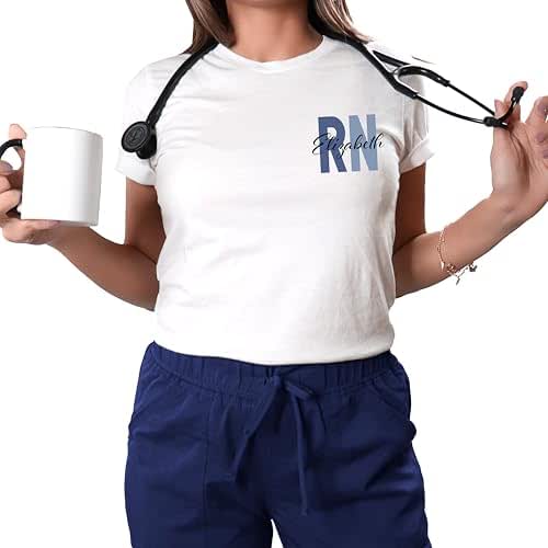 Amazon.com: RN Shirts for Nurses - Cute Nurse Gifts for Women, Logo ...