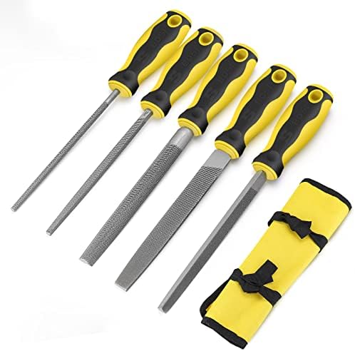 Feilensatz 5-tgl. mit Tragetasche, 150mm Flachfeile, Halbrundfeile ...