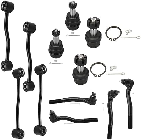 Amazon.com: IRONTEK 12pcs Front Upper&Lower Ball Joints Front&Rear Sway ...