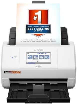 Epson RapidReceipt RR-600W Wireless Desktop Color 2-Sided Receipt ...