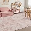 Amazon.com: LIMON HOME Light Pink Nursery Area Rug 6x9 for Bedroom ...