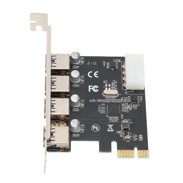 Tobo 4 Ports PCIe Riser Adapter Board PCI-E to USB Expansion Card USB 3 ...