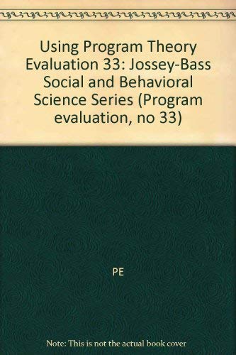 Amazon.com: Using Program Theory in Evaluation (New Directions for ...