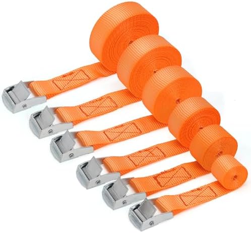 Belle Vous Orange Quick Release Lashing Straps (6 Pack) - 1-6m ...