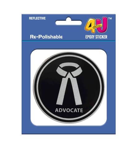 4u Stickers® Embossed Emblem Logo (Advocate- Black) Pack of 1 (3Inch ...