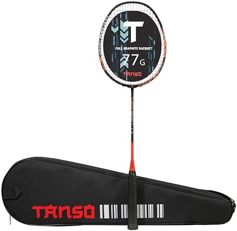 Buy HUNDRED N-ERGY 80 Carbon Fibre Strung Badminton Racket with Full ...