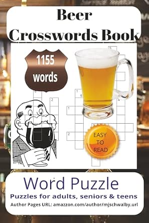 Beer Crossword Book: Puzzle Book: Word Searches with Easy to Read Print ...